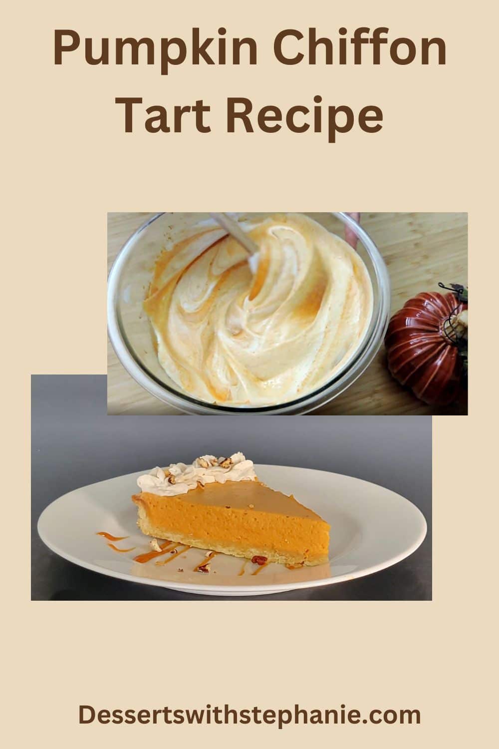 Pumpkin Chiffon Tart and Pie Recipe Desserts With Stephanie