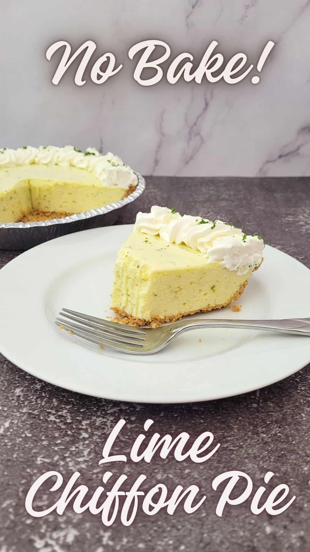 No Bake Lime Chiffon Pie - Desserts With Stephanie