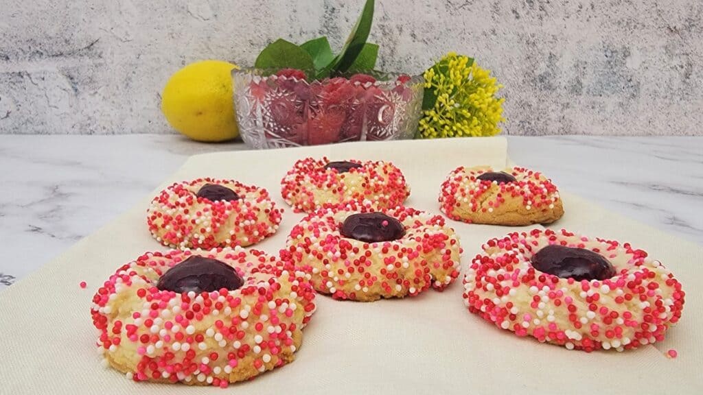 Lemon Raspberry Sprinkle Cookies - Desserts With Stephanie