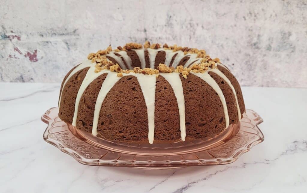 Maple Cake with Pecan Streusel Filling - Desserts With Stephanie