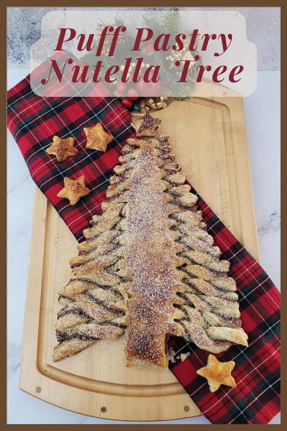 Nutella Puff Pastry Christmas Tree - Desserts With Stephanie