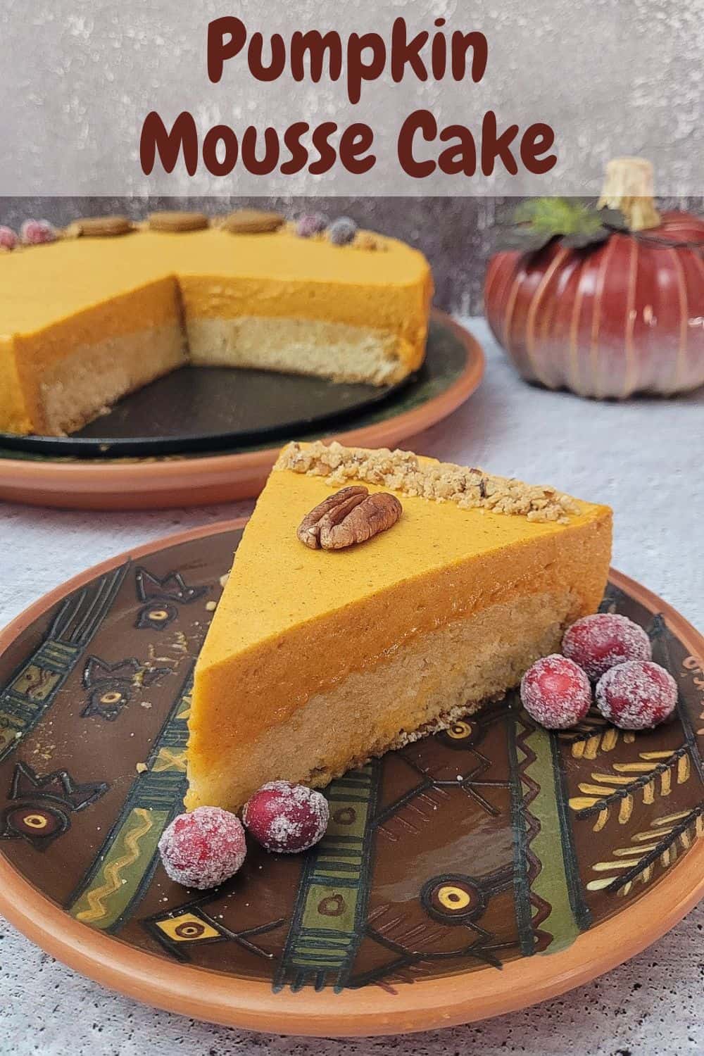 Pumpkin Mousse Cake - Desserts With Stephanie