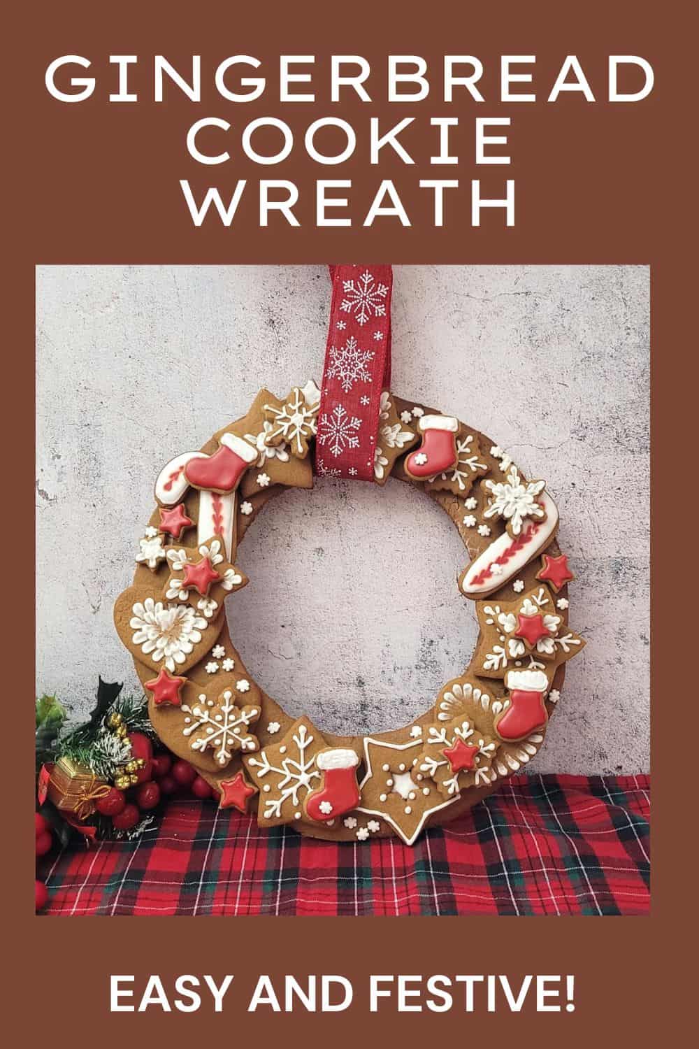 Gingerbread Cookie Wreath - Desserts With Stephanie