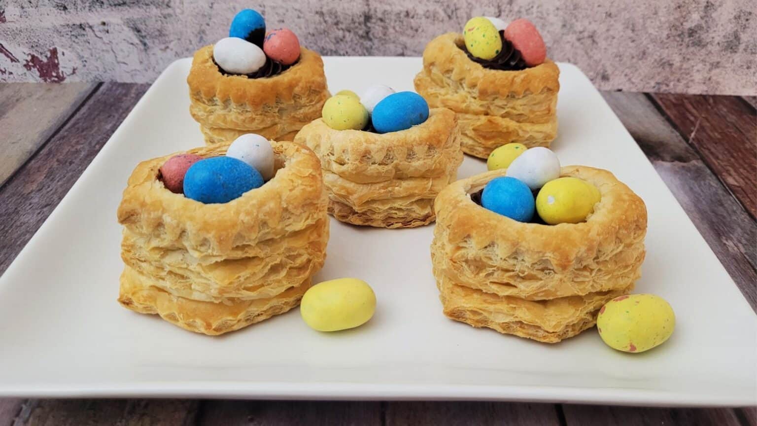 Puff Pastry Easter Nests - Desserts With Stephanie