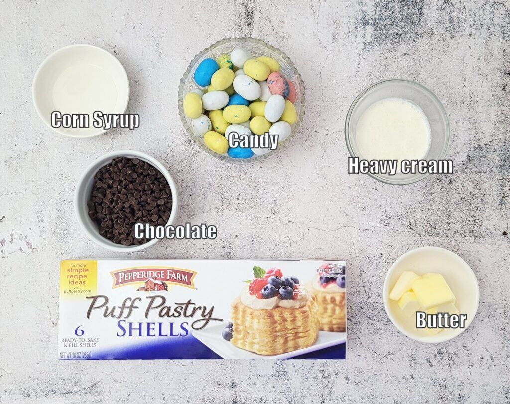 Puff Pastry Easter Nests - Desserts With Stephanie