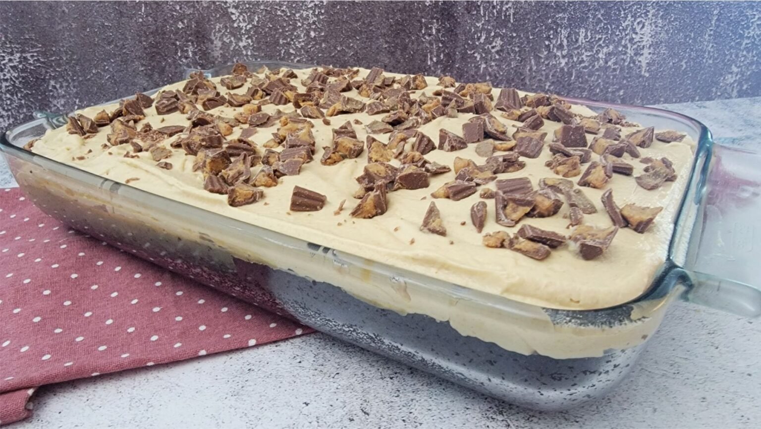 Chocolate Peanut Butter Poke Cake - Desserts With Stephanie